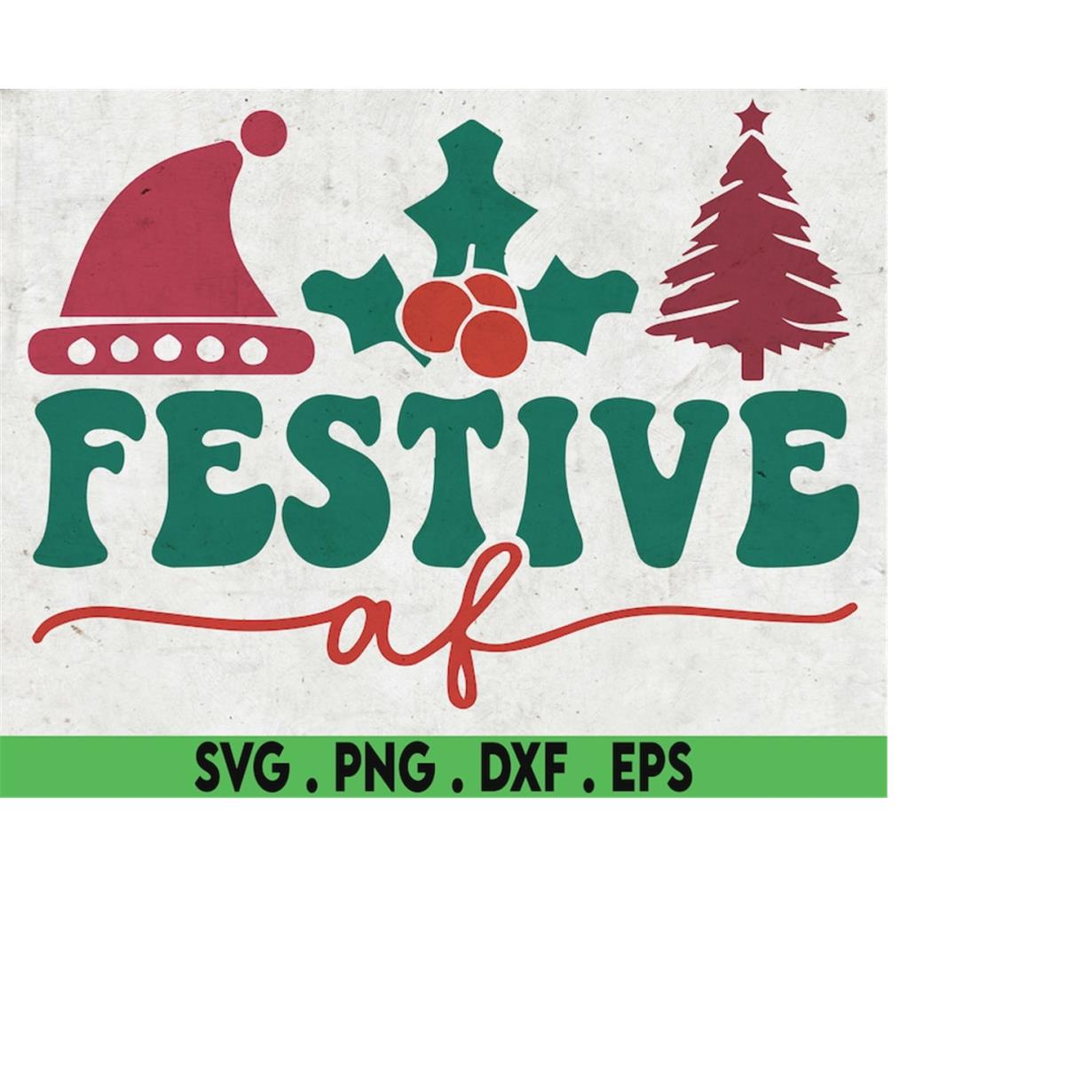 Retro Festive af svg, Jolly af Svg, Christmas Svg, Christmas | Inspire ...