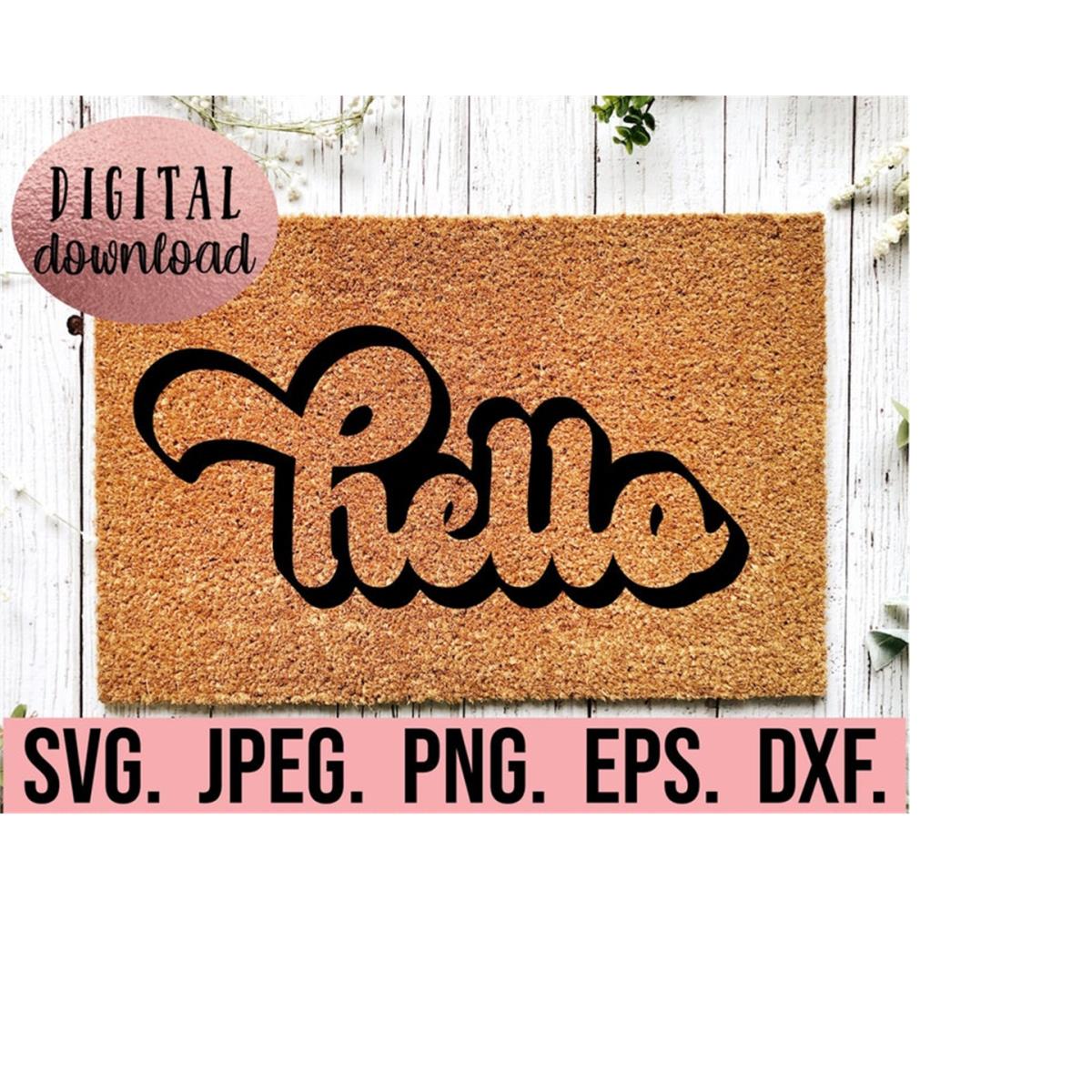 Hello Doormat SVG - Welcome Doormat svg png - Cricut Cut Fil | Inspire ...