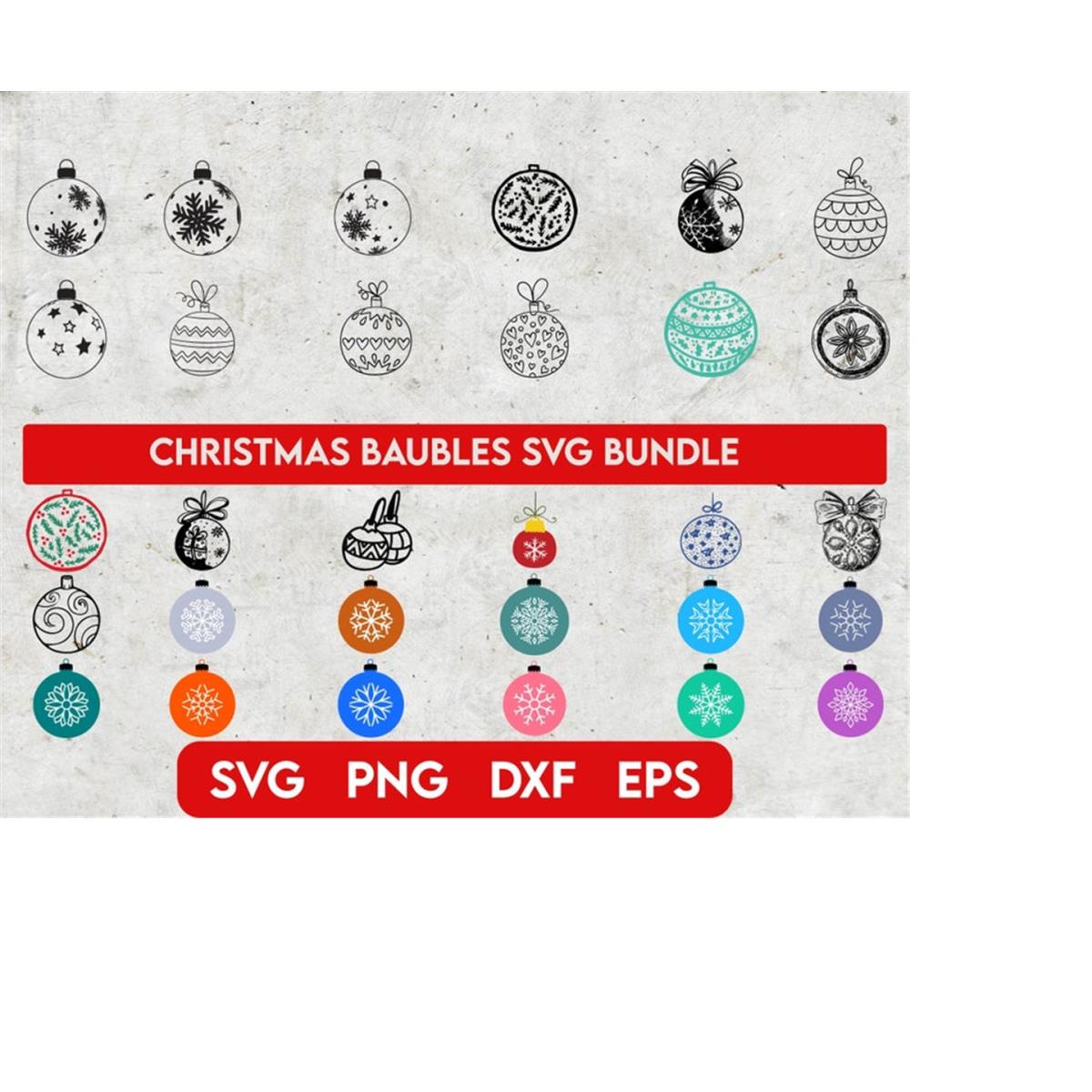 Christmas baubles SVG Bundle, Christmas svg bundle, Ornament | Inspire ...