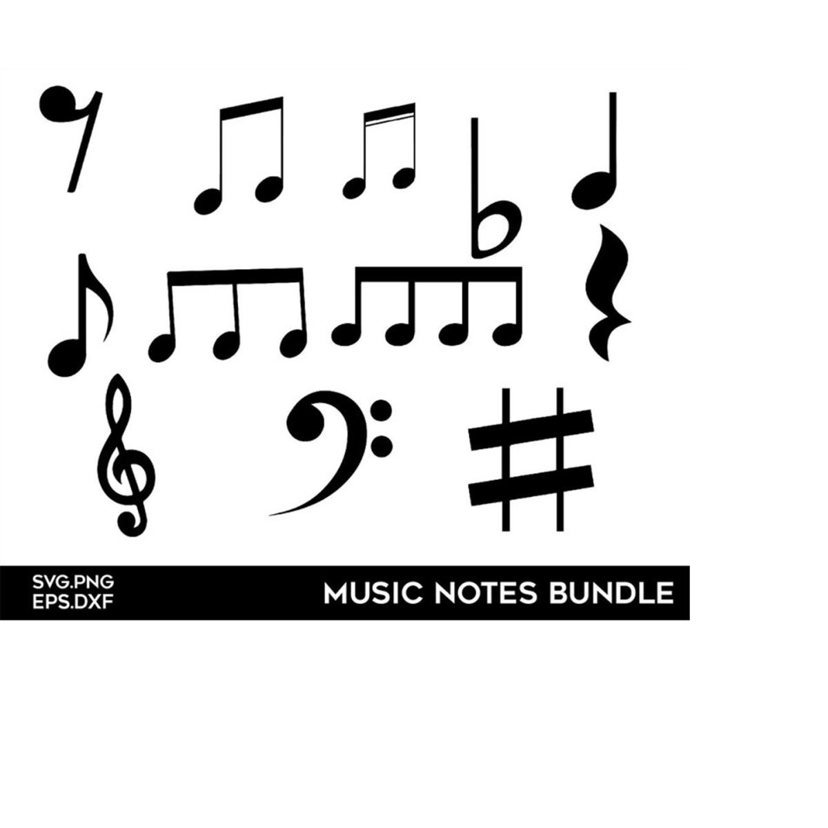 Music Notes SVG, Music Note SVG Bundle, Music Notes Clipart, | Inspire ...