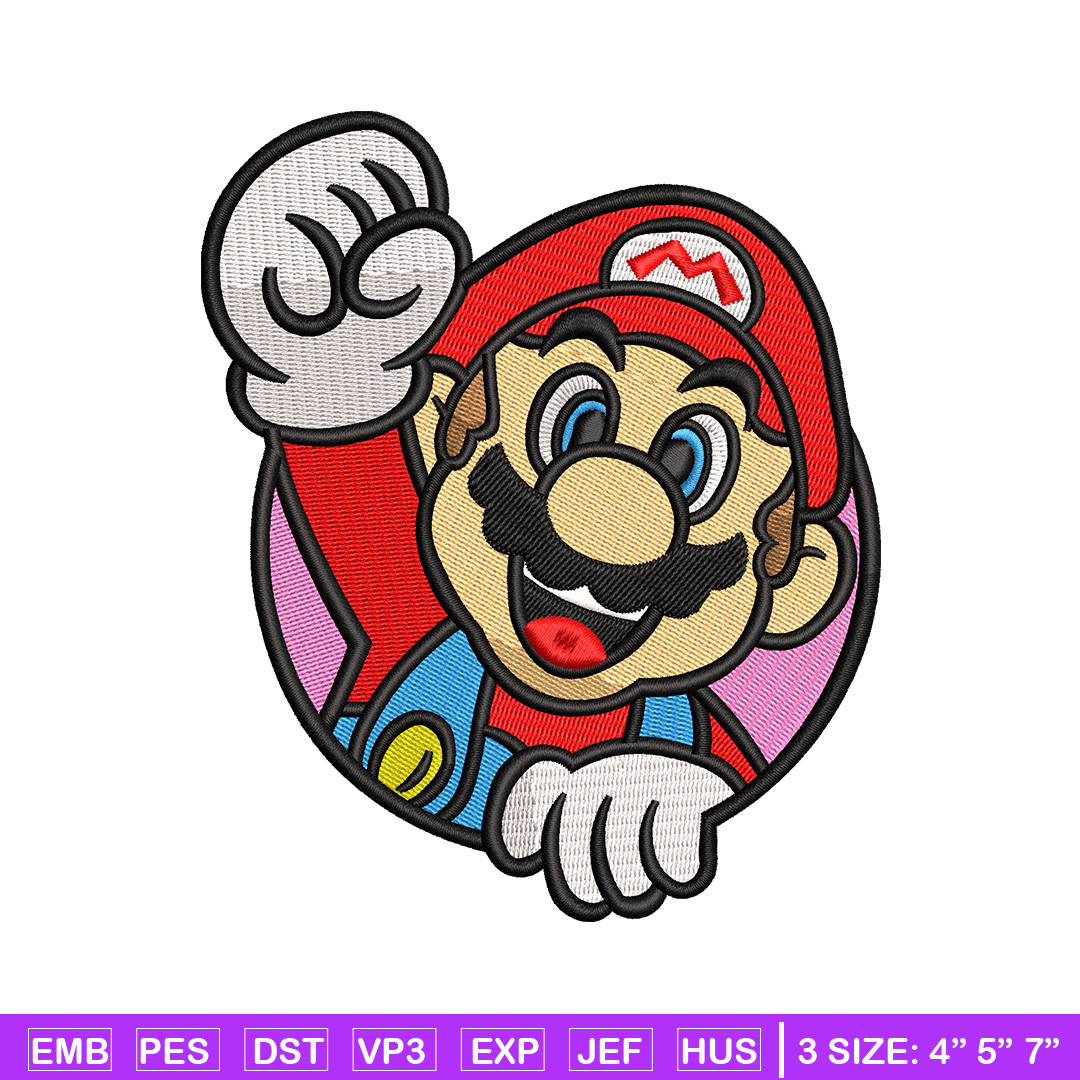 Mario circle embroidery design, Mario embroidery, Embroidery | Inspire ...