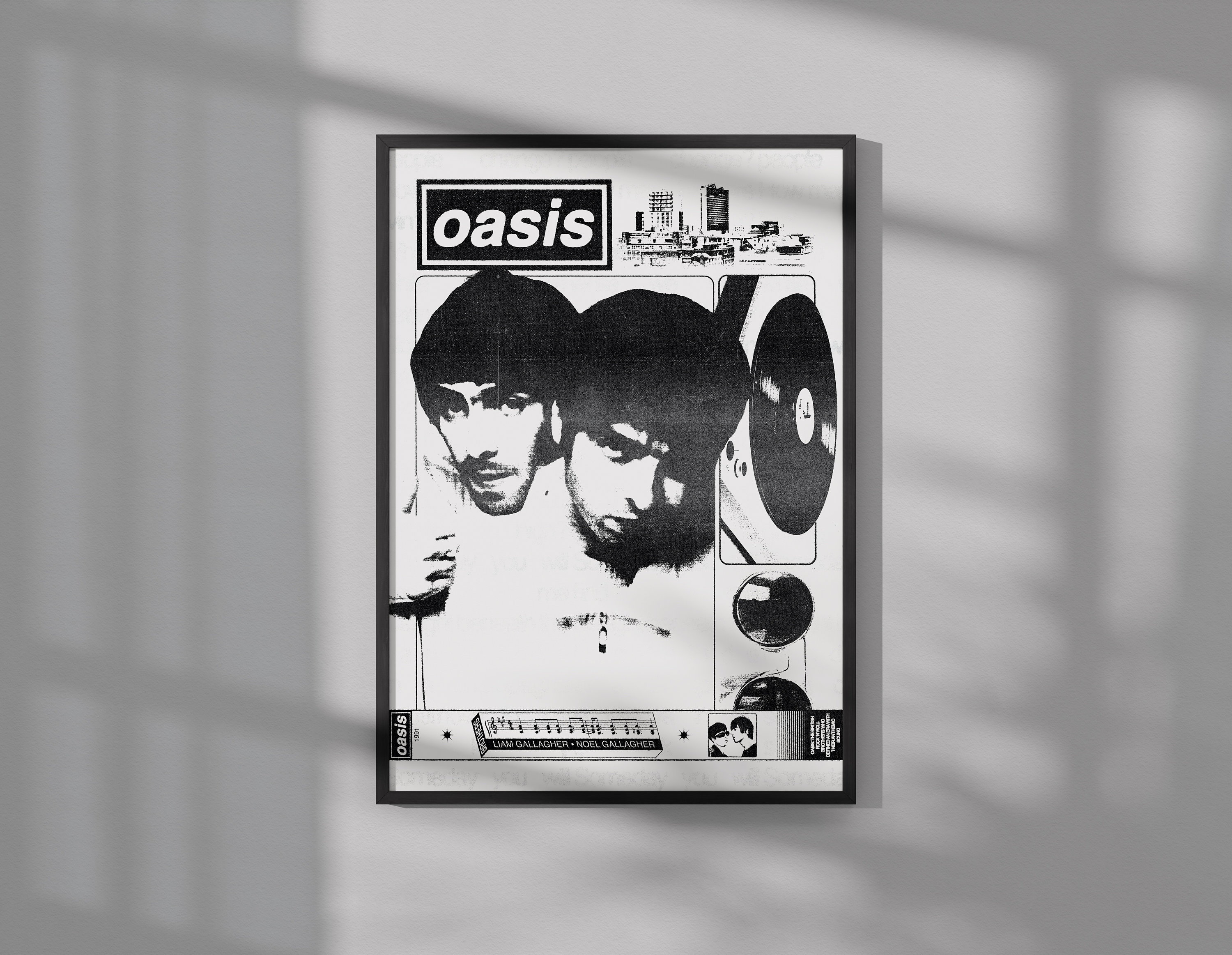 Oasis Poster Music Poster Wall Art Wall Decor | Inspire Uplift