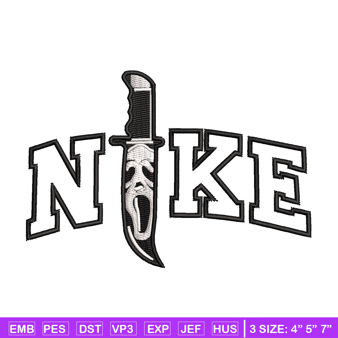Nike x knife embroidery design, Horror embroidery, Nike desi | Inspire ...