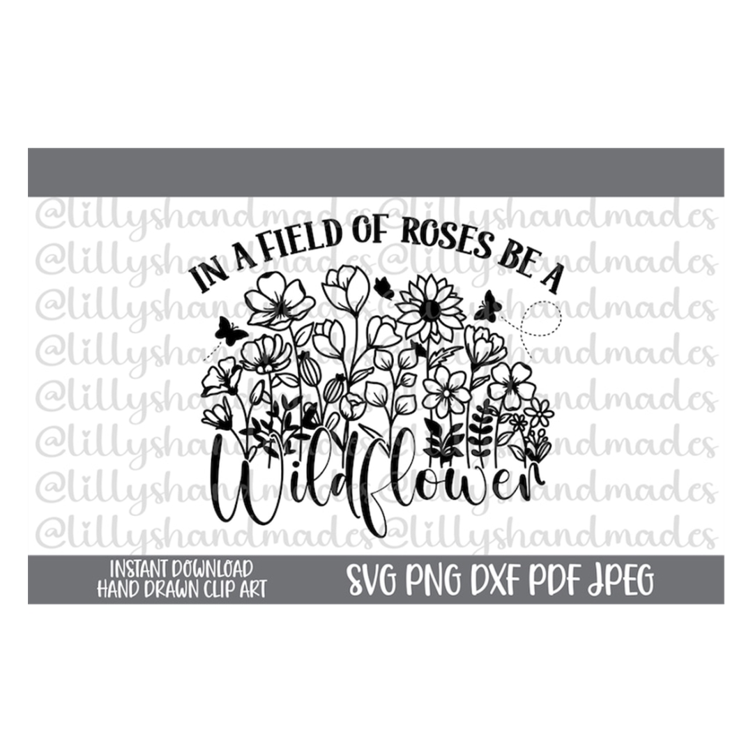 Wildflower Svg, Wildflower Png, Floral Svg, Flower Svg Wildf | Inspire Uplift
