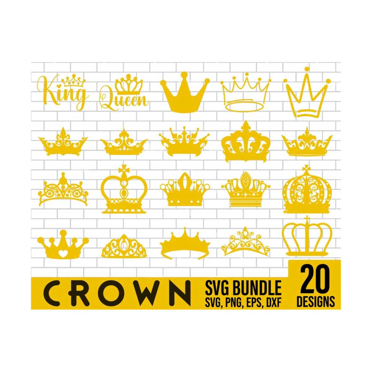 Crown SVG Bundle, Gold crown SVG, tiara svg, queen crown svg | Inspire ...
