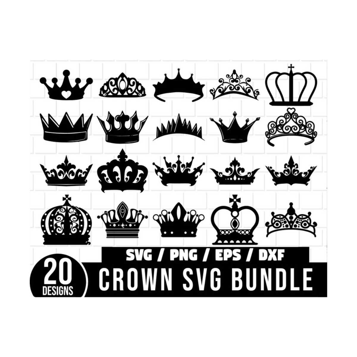 Crown SVG Bundle, Princess SVG Bundle, Crown cut file, Crown | Inspire ...