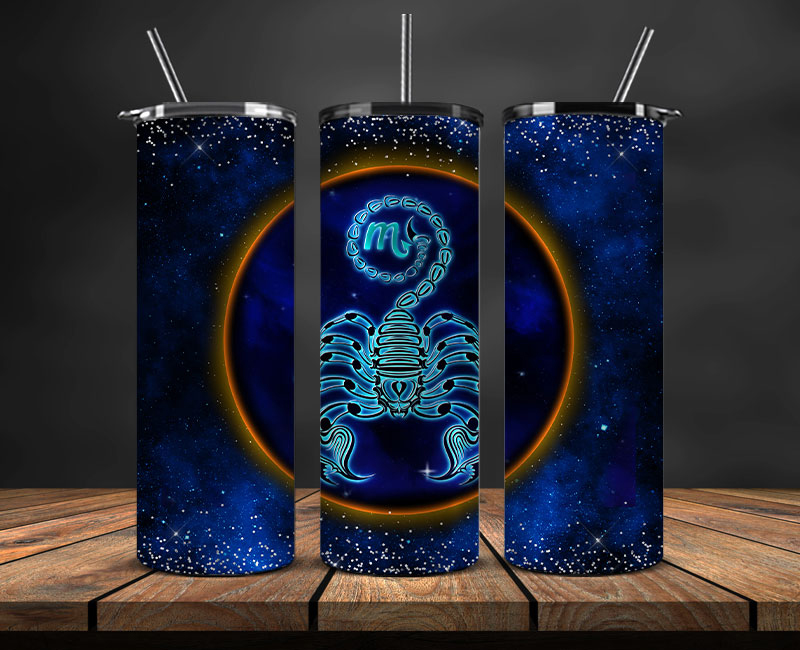 Zodiac Tumbler Wrap, 20oz Skinny Tumbler Png, Zodiac Wrap 46 | Inspire ...