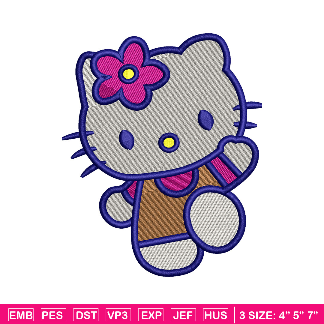 Hello kitty embroidery design, Kitty embroidery, Embroidery | Inspire ...