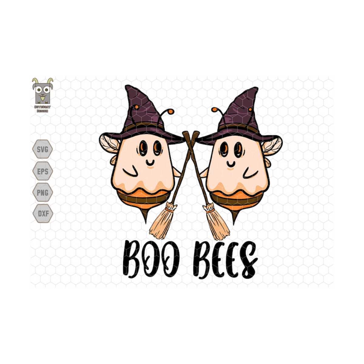Boo Bees Svg, Witch Bee Svg, Ghost Bee, Cute Halloween Svg, | Inspire Uplift