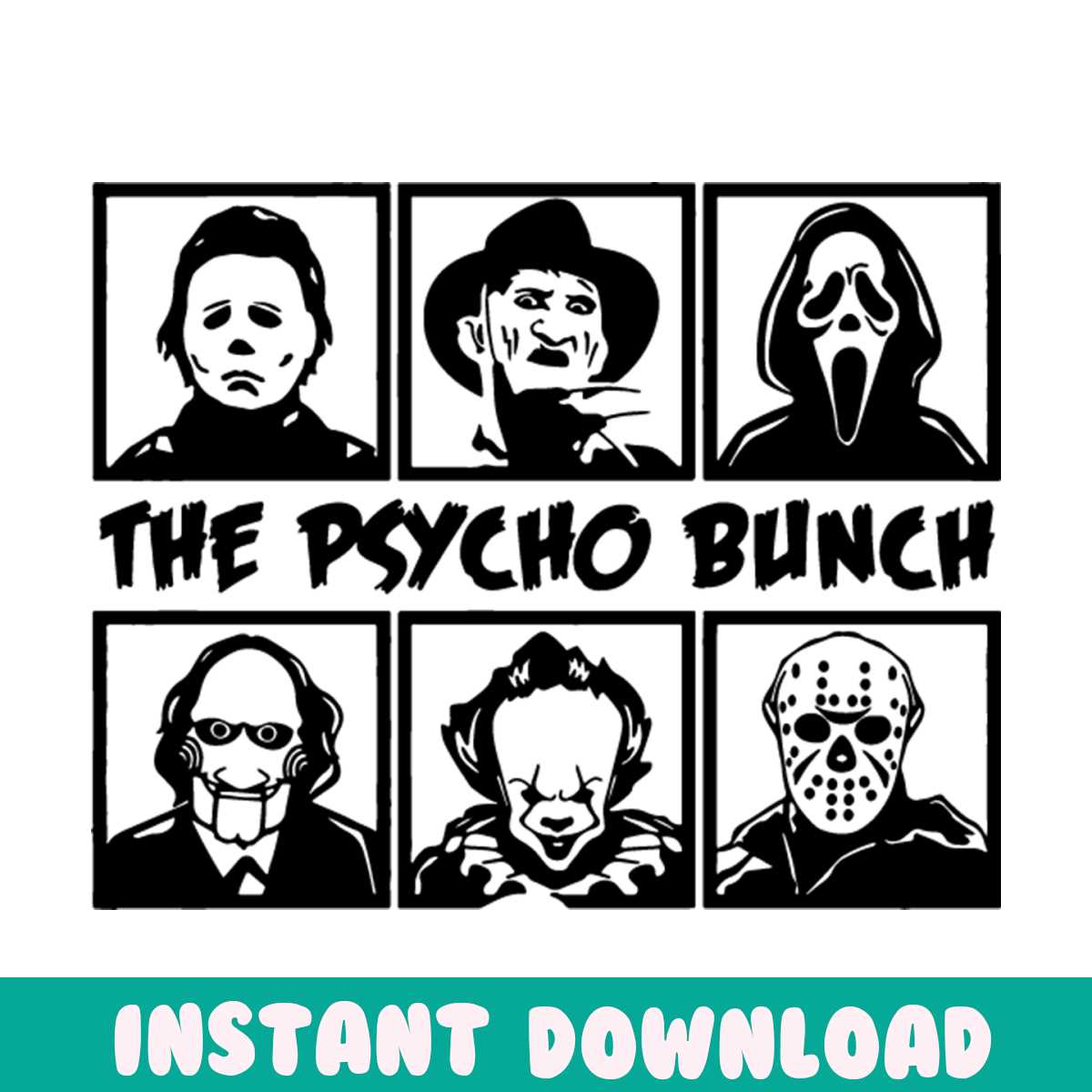 The Psycho Bunch png, Horror Characters PNG, Horror Friends | Inspire ...