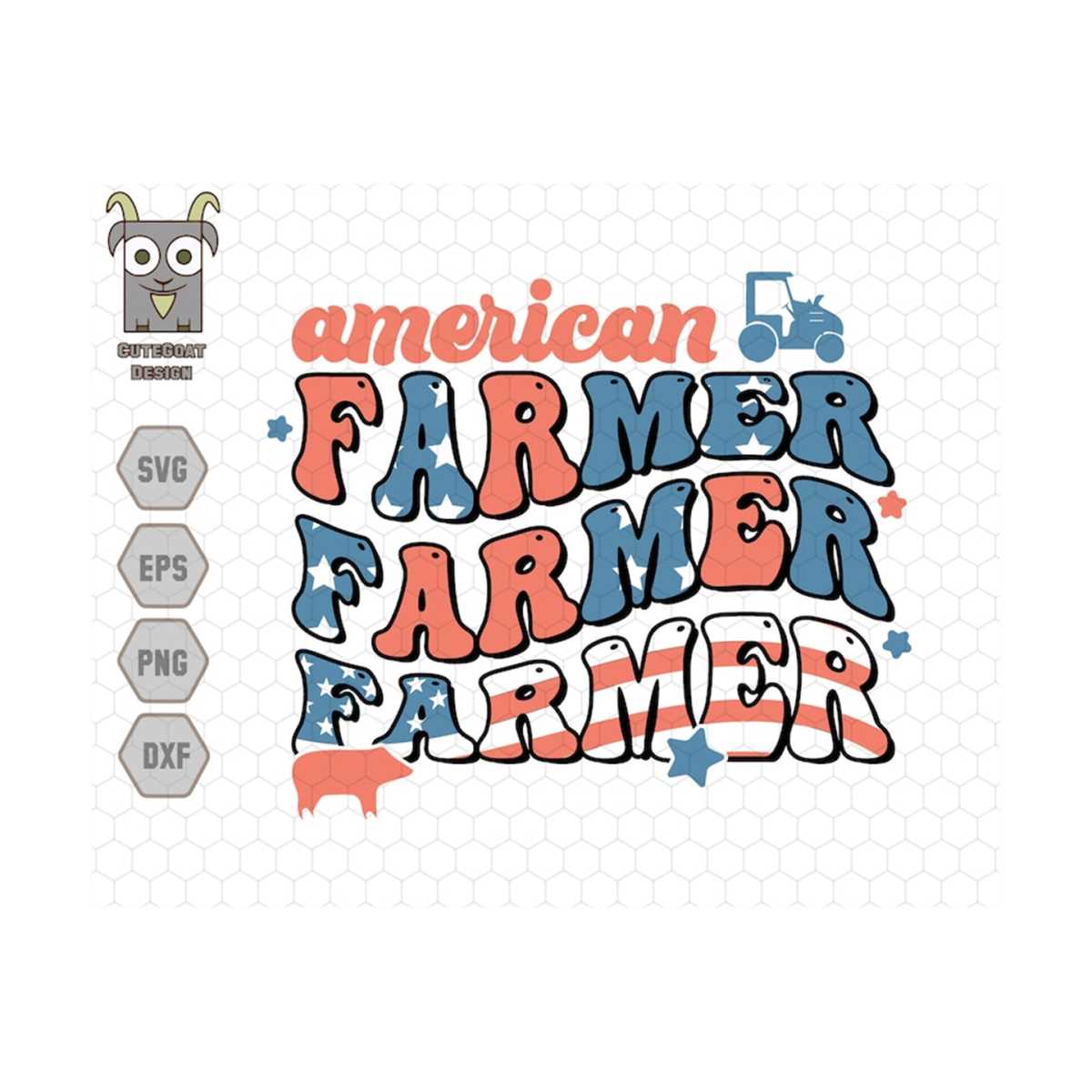 American Farmer Svg, 4th of July Farmer Svg, Farmer Svg, Pat - Inspire ...