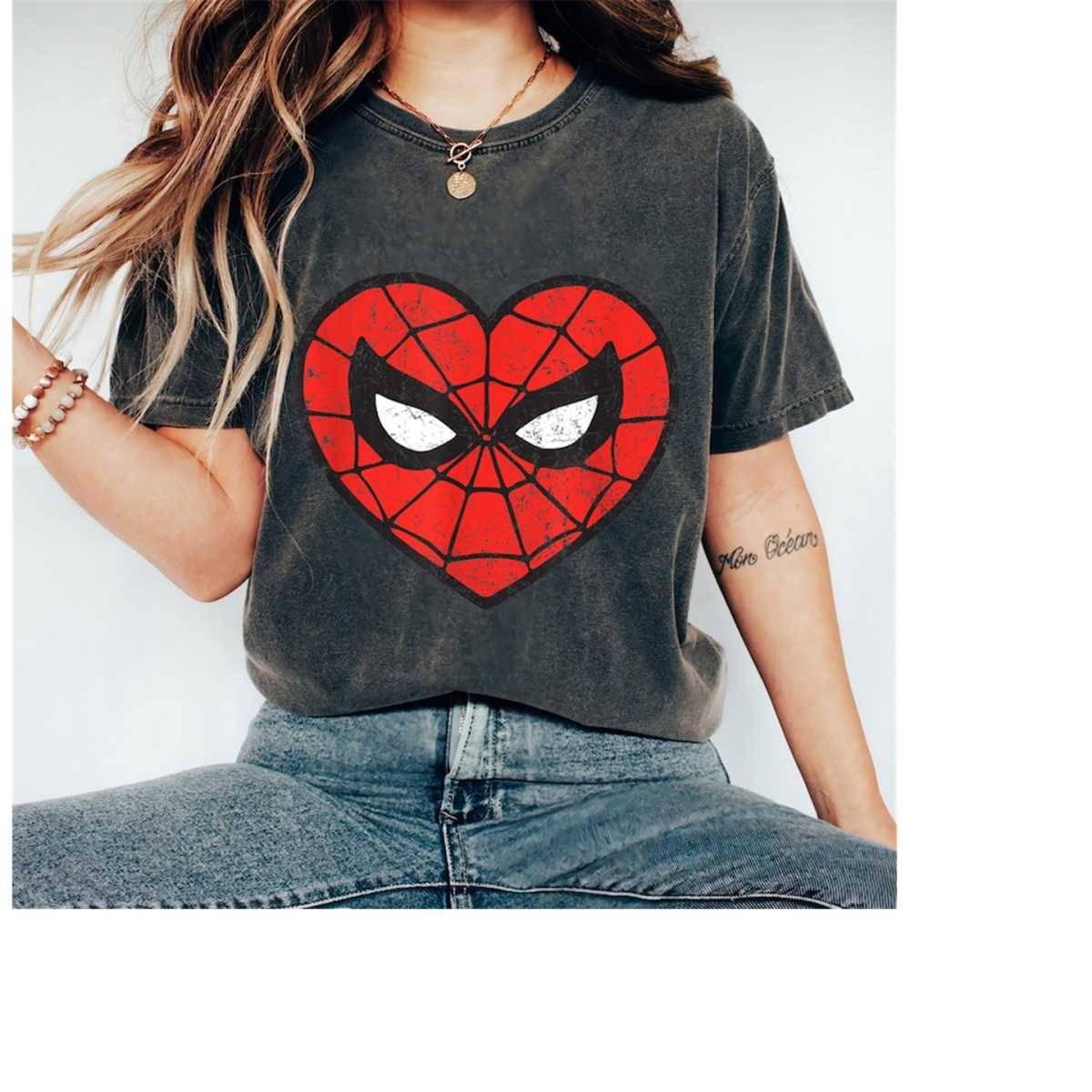 Marvel Amazing Spider Man Spider-Man Heart Funny Shirt, Disn | Inspire ...