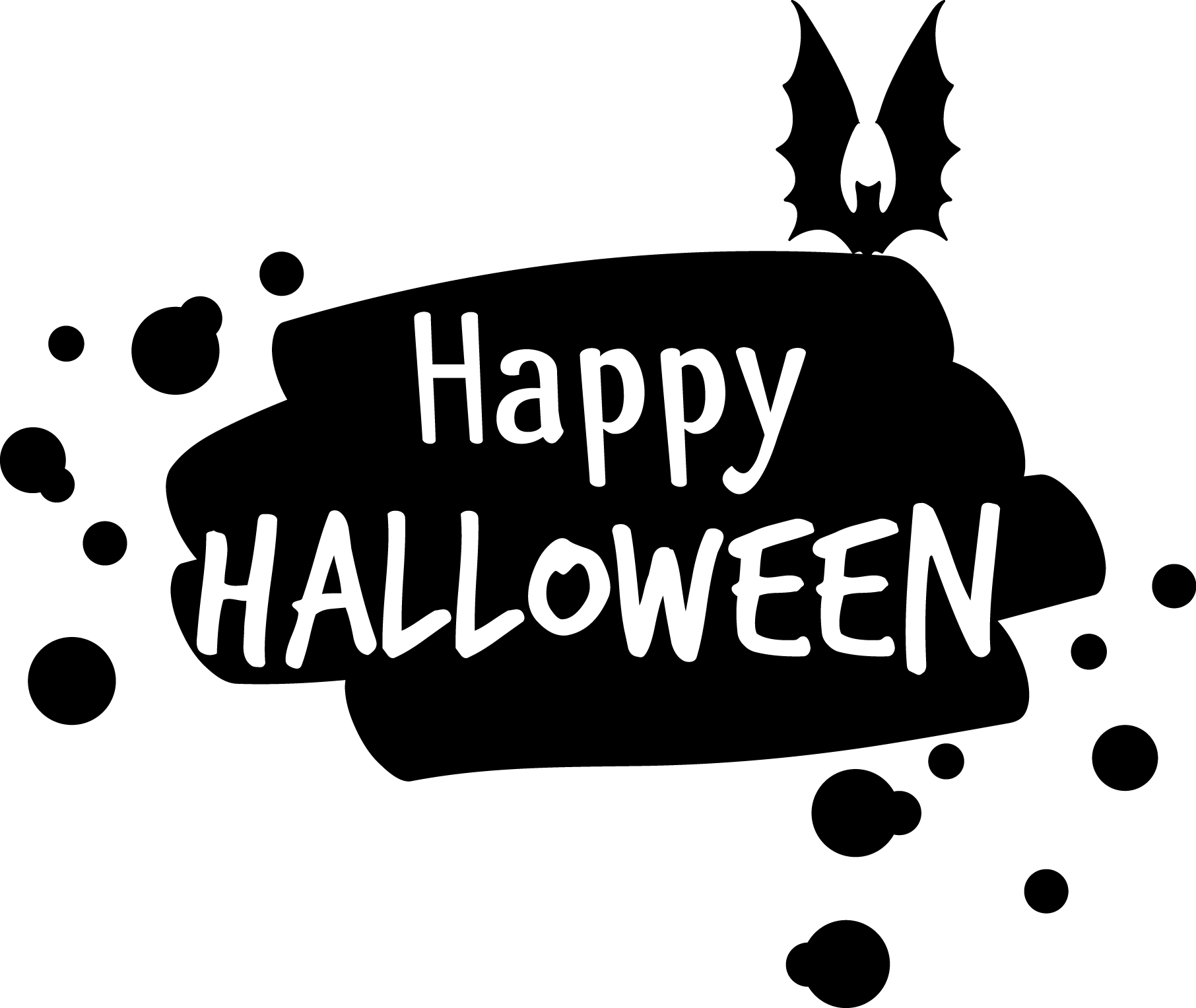 Happy halloween logo Png, Halloween Png, Halloween silhouett - Inspire ...