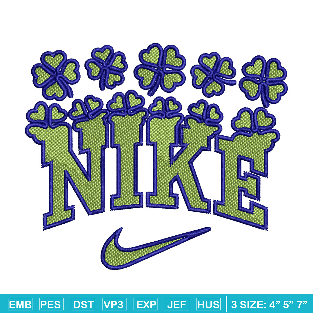 Nike flower green embroidery design, Flower embroidery, Nike | Inspire ...