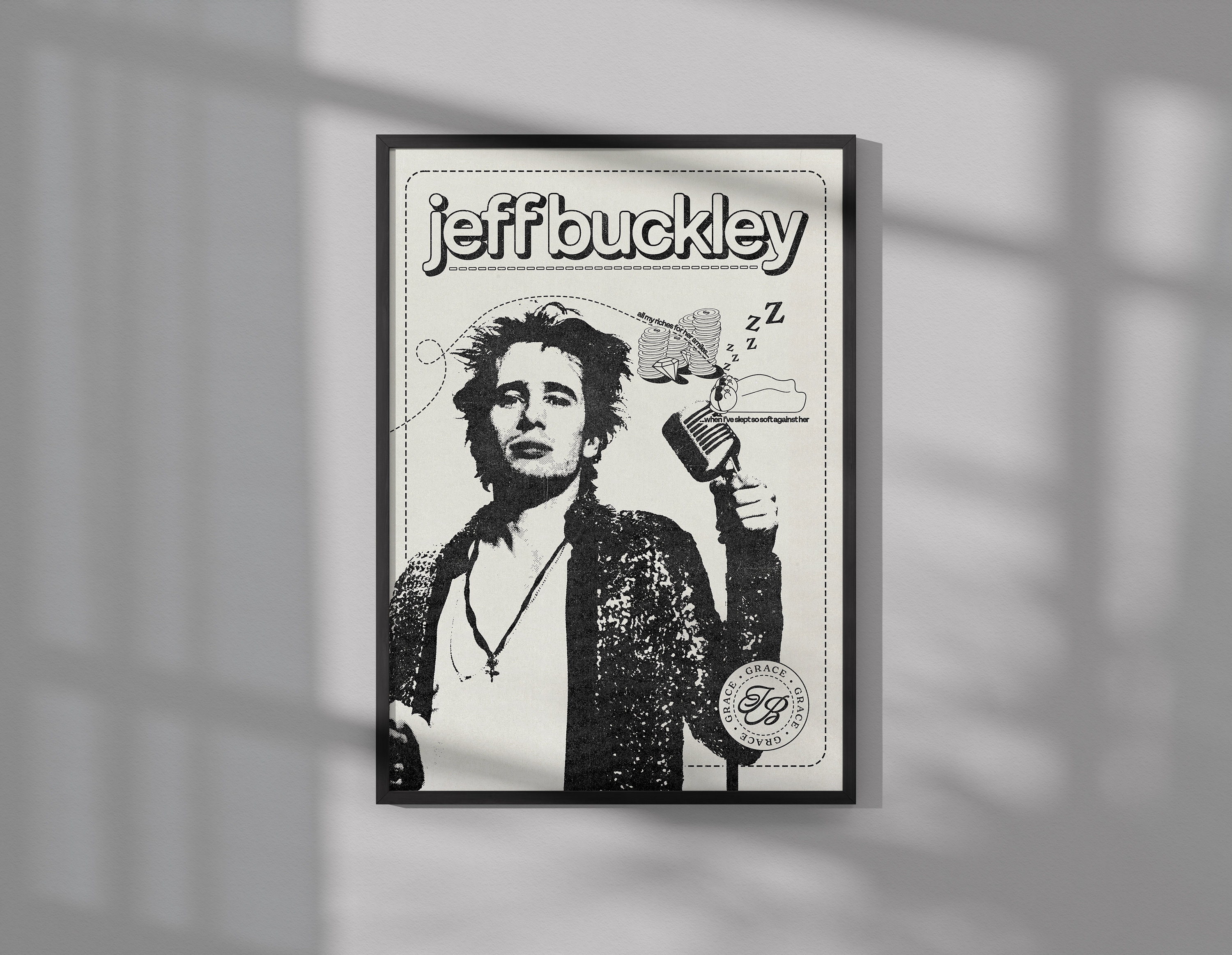 Jeff Buckley Poster Music Poster Wall Art Wall Decor - Inspire Uplift