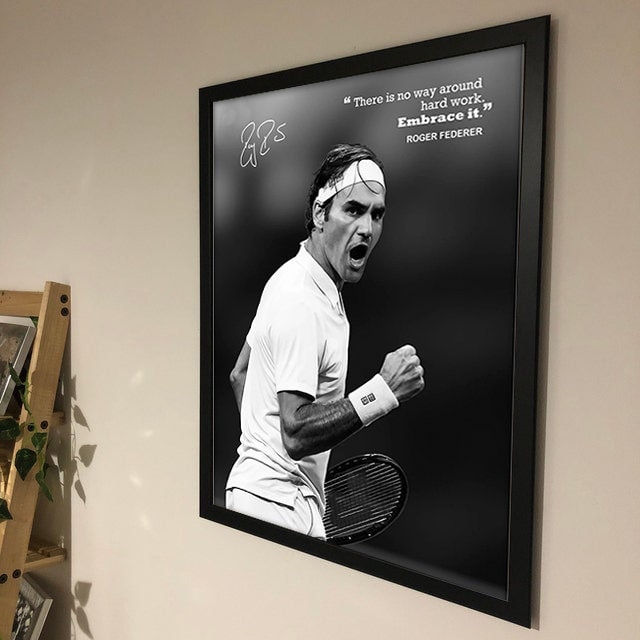 Roger Federer Poster, Roger Federer Famous Motivational Quot - Inspire ...