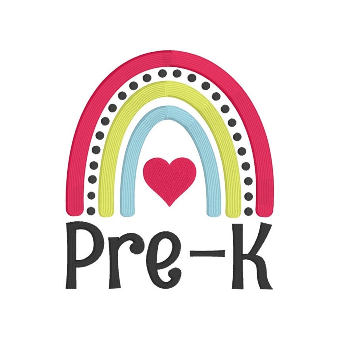 Pre-K Embroidery Design, MACHINE EMBROIDERY, Pre-K Rainbow E - Inspire ...