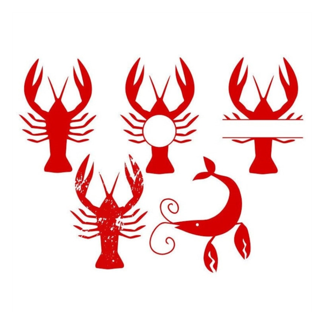 Crawfish SVG, Crawfish Boil SVG, Monogram Frame SVG, Digital | Inspire ...