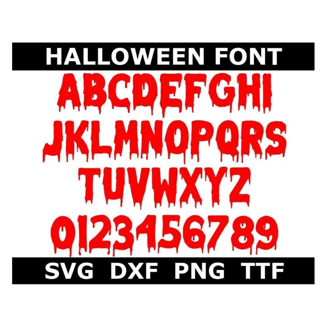 Halloween Font SVG TTF, Monster Font, Dripping Font, Spooky | Inspire ...