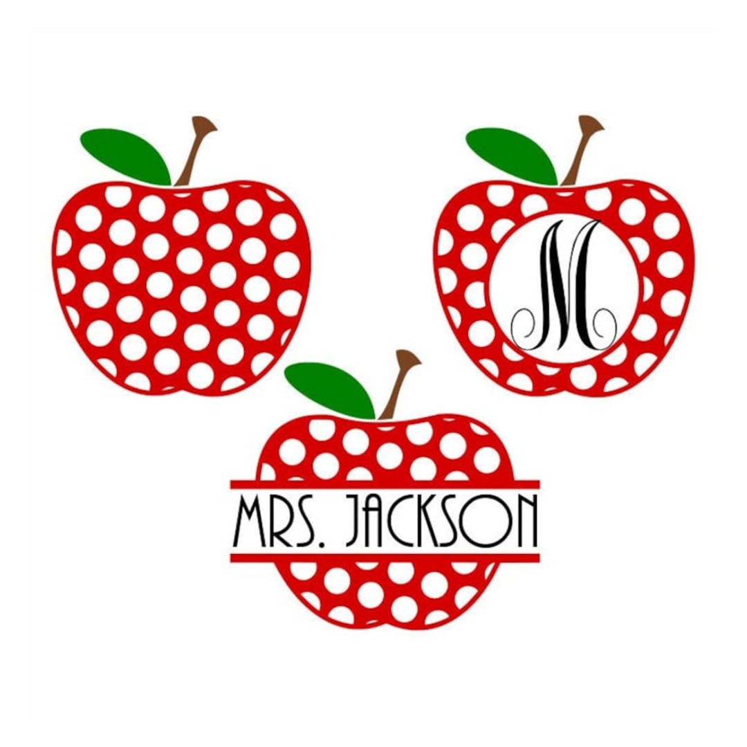 Apple SVG, Apple Monogram Frame SVG, Apple Name Frame SVG, D | Inspire ...
