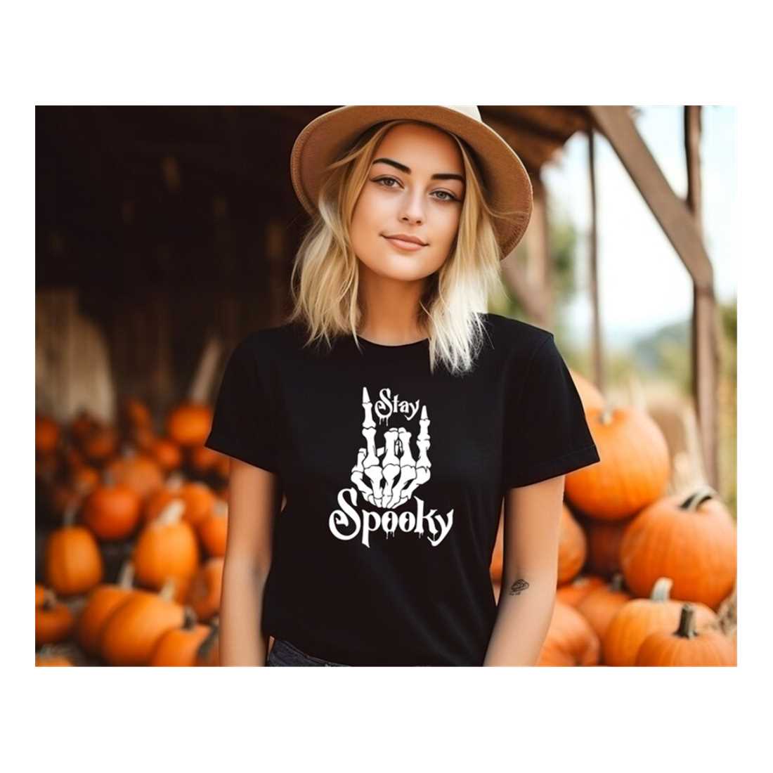 Stay Spooky Skeleton Hand Shirt, Skeleton Hand Apparel, Hall - Inspire ...