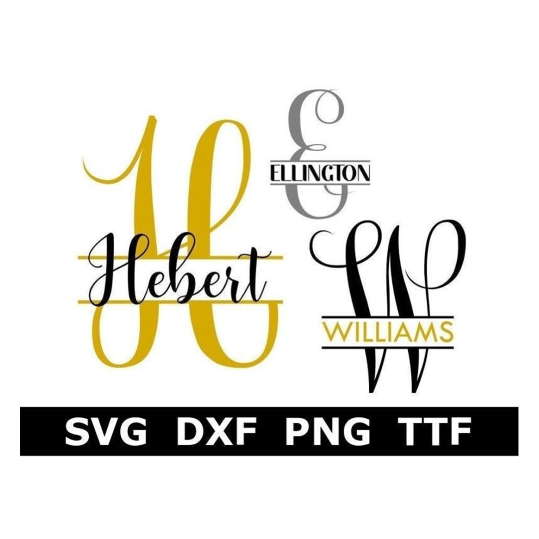 Split Monogram SVG TTF Alphabet, Monogram Font, School Mono | Inspire ...