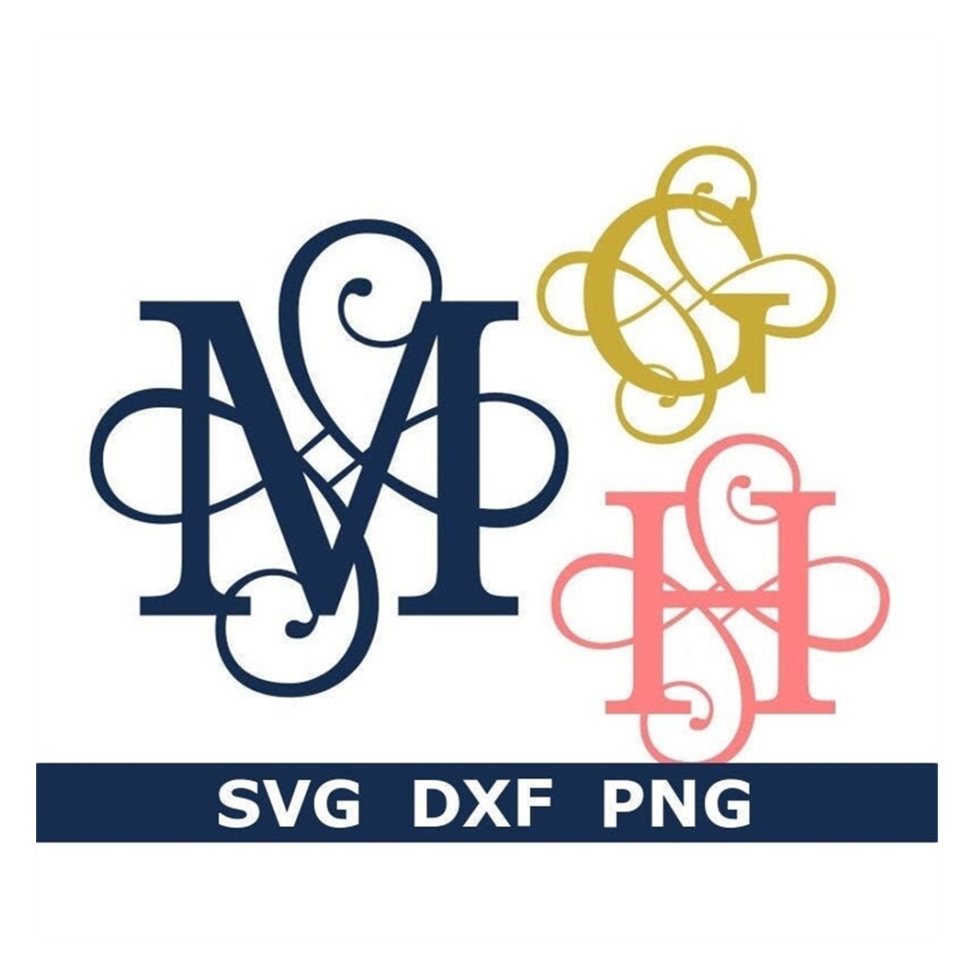 Monogram SVG/DXF/PNG, Fancy Flourish Letters, Alphabet, Digi | Inspire ...