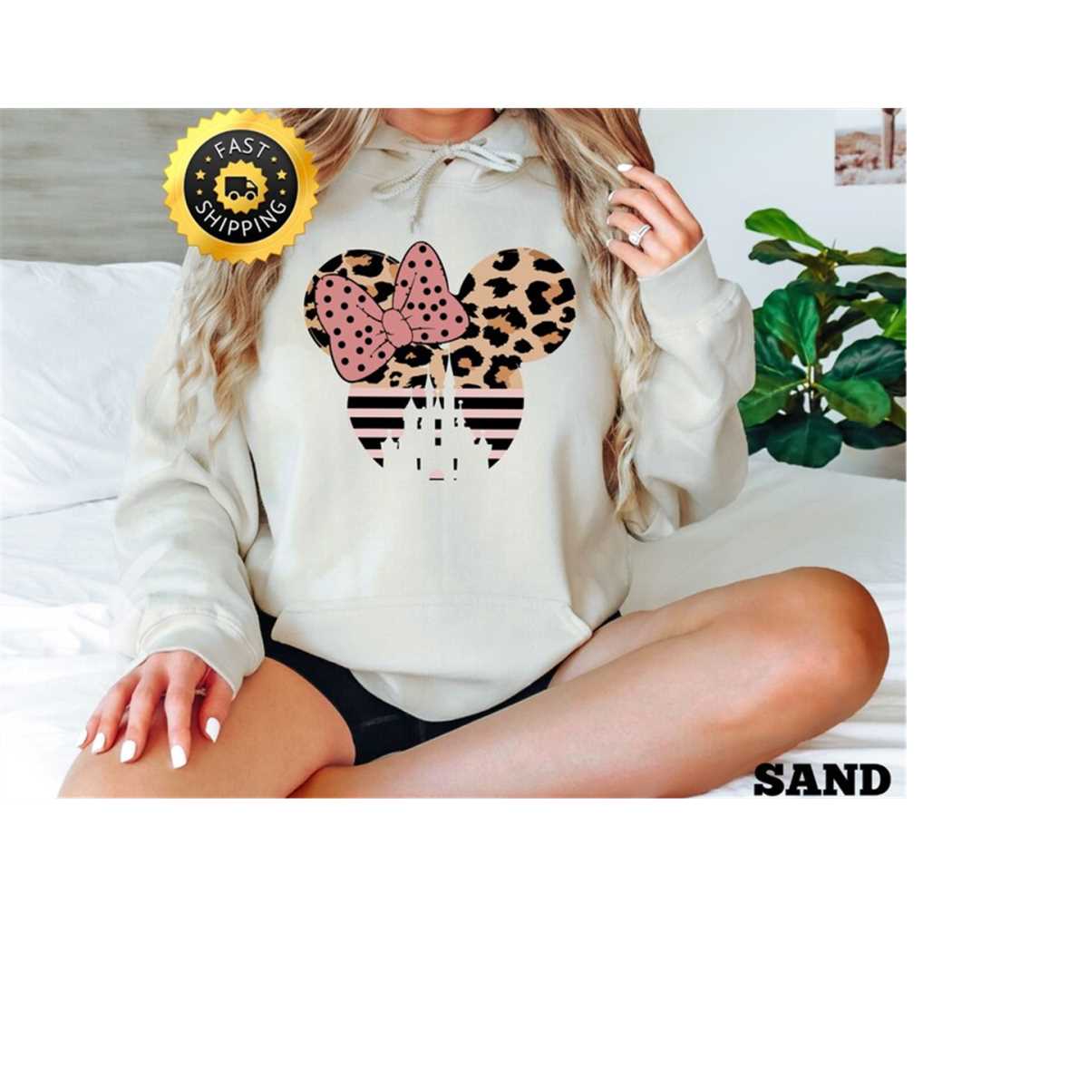 Disney Leopard Print Animal kingdom Minnie Sweatshirt, Minni | Inspire ...