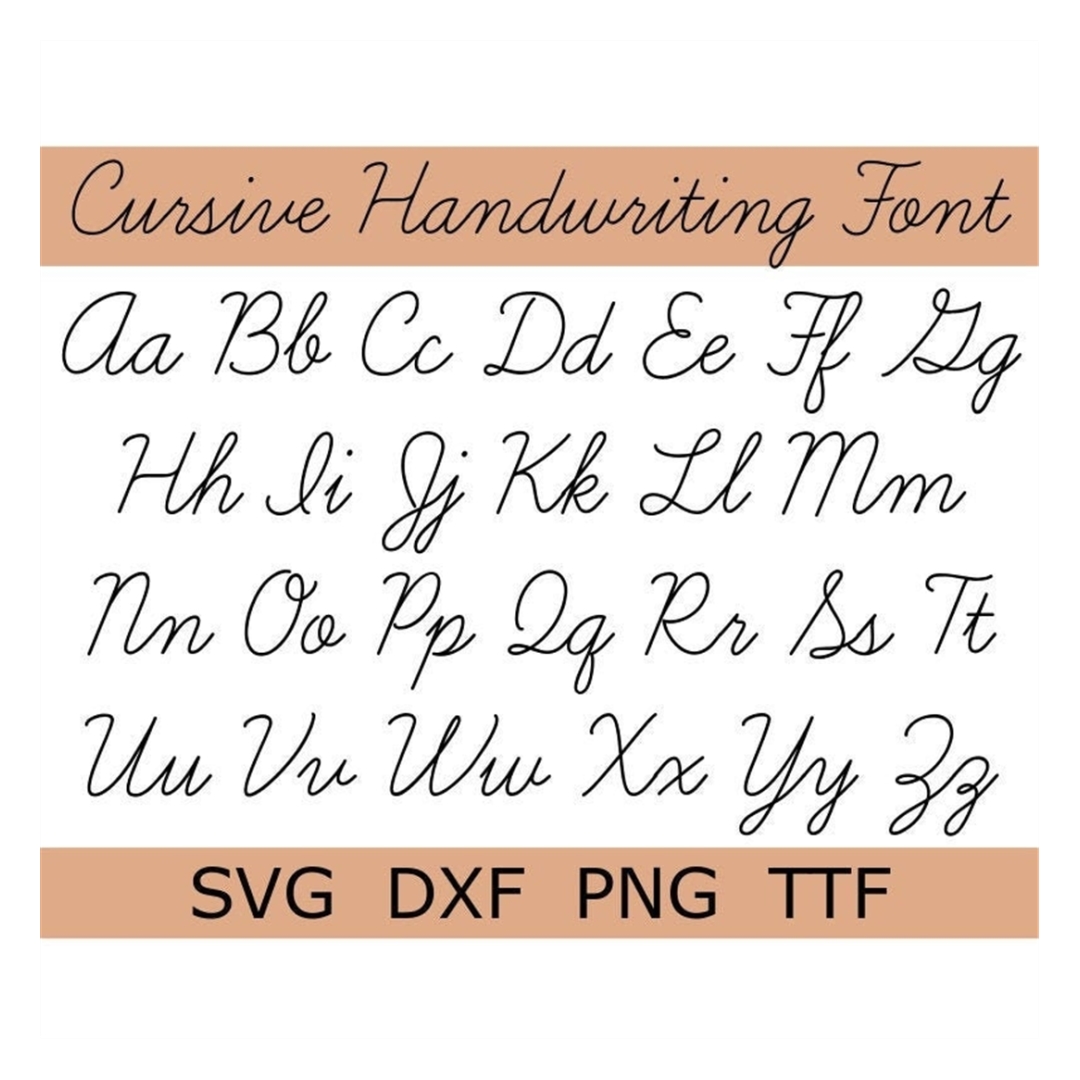 Cursive Font SVG TTF, Cursive Font, Handwriting Font, Schoo | Inspire ...