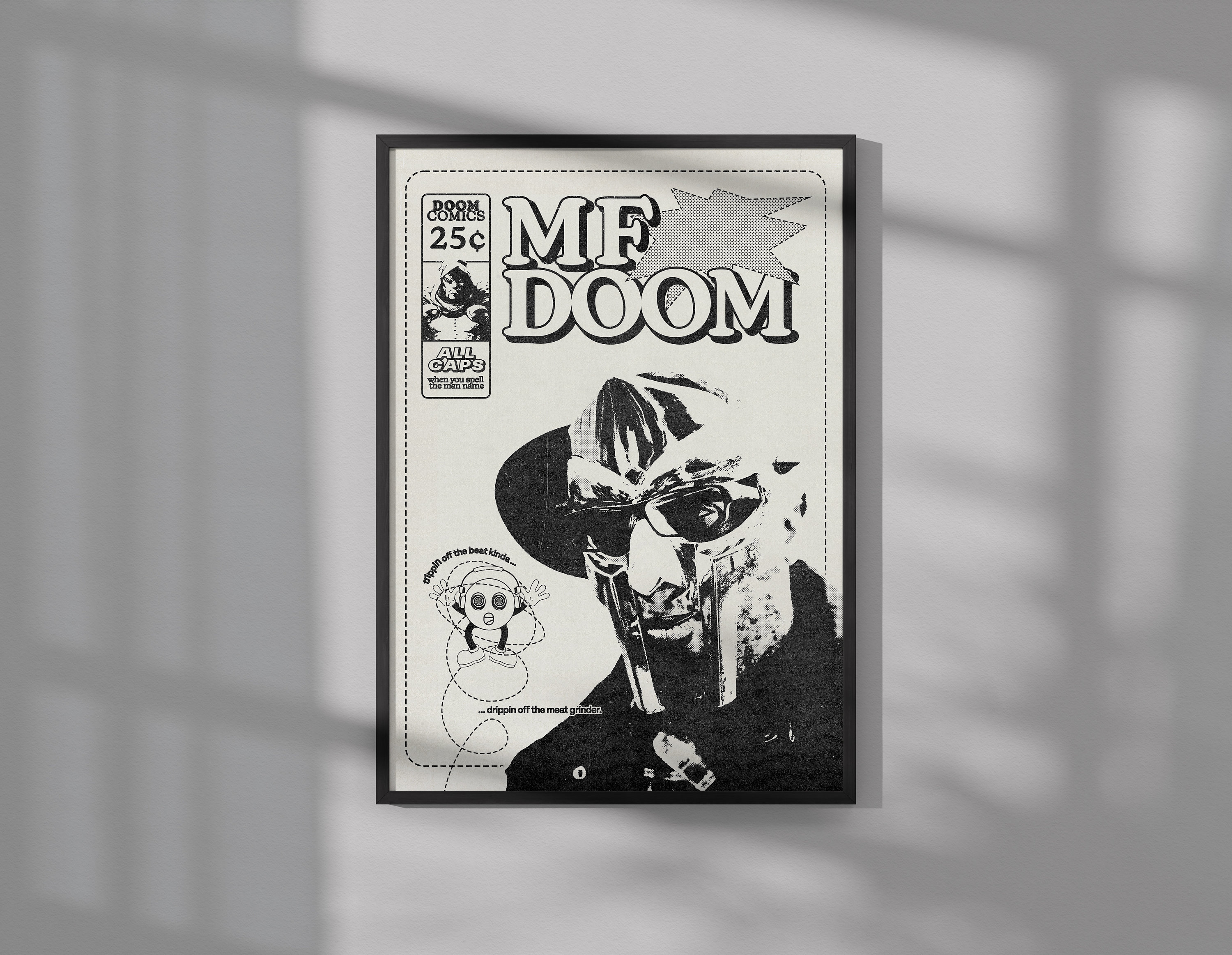 MF DOOM Poster Music Poster Wall Art Wall Decor | Inspire Uplift