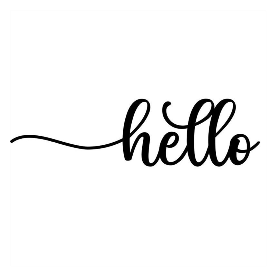 Hello SVG, Hello Door Sign SVG, Hello Glyph SVG, Digital Dow | Inspire ...