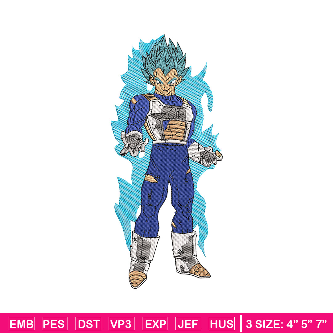 Vegeta blue embroidery design, Dragonball embroidery, Embroi | Inspire ...