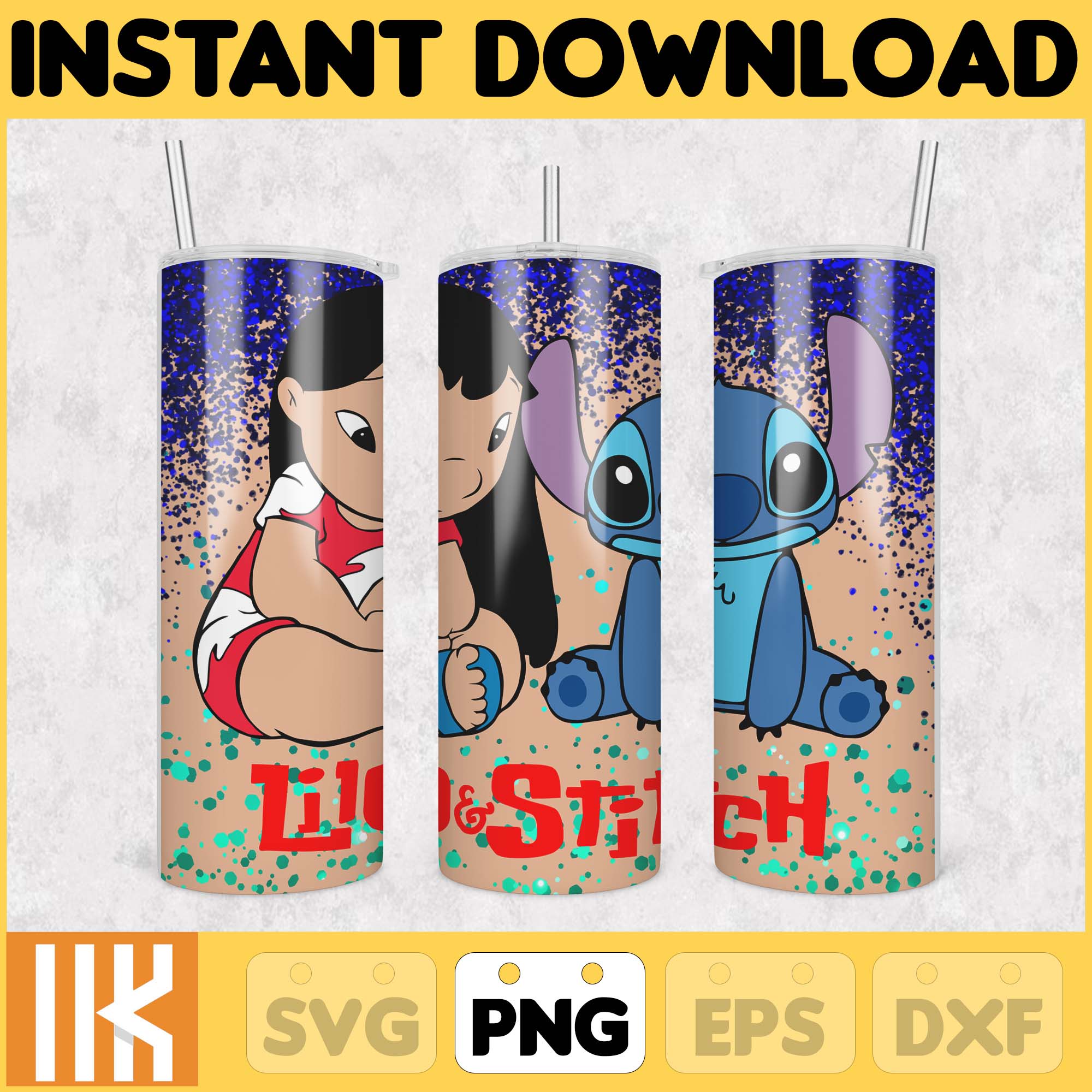 Lilo And Stitch Tumbler Wrap, 20 oz Lilo Tumbler PNG Image S - Inspire Uplift