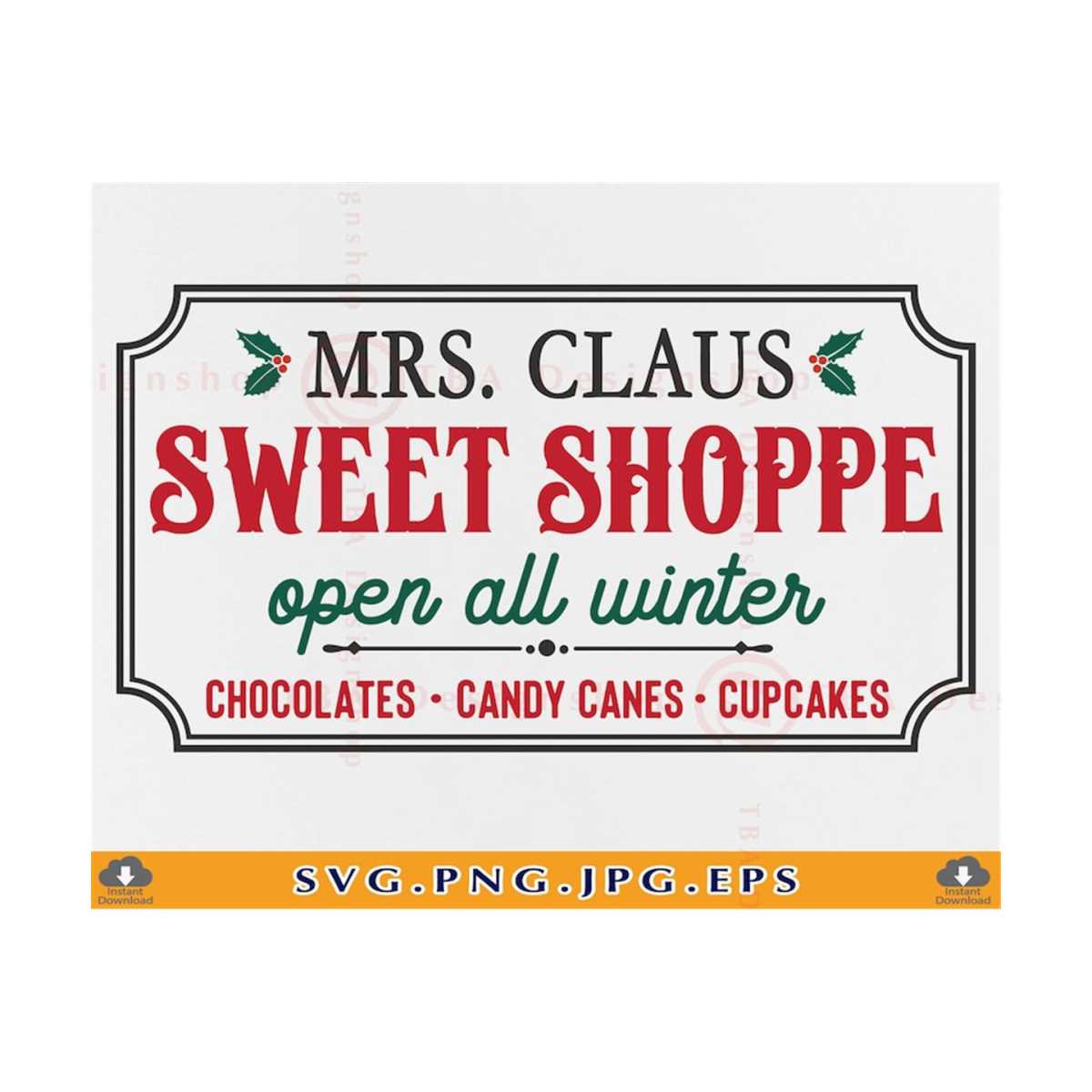 Mrs Claus Sweet Shoppe Svg, Farmhouse Christmas SVG, Mrs Cla | Inspire ...