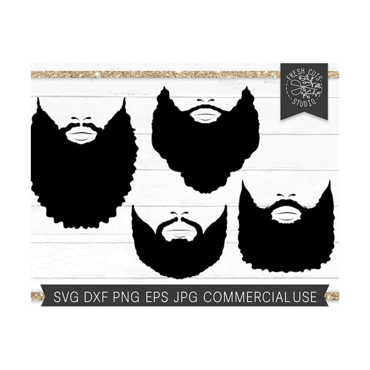 Beard SVG, Afro Bearded Man SVG Cut File for Cricut, Black M | Inspire ...