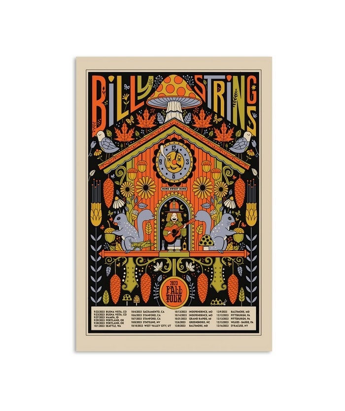 Billy Strings Fall Tour 2023 Poster, Billy Strings Tour Date | Inspire ...