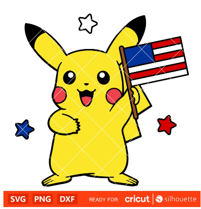 patriotic pikachu svg 4th of july svg independence day svg u | Inspire ...