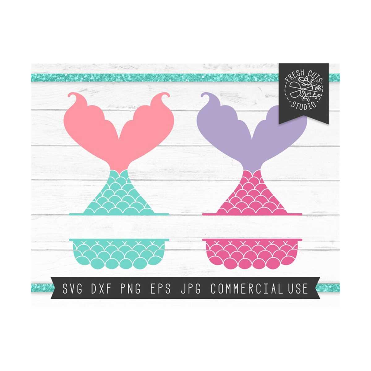 Mermaid Tail SVG Cut File for Cricut Silhouette, Mermaid Mon | Inspire ...