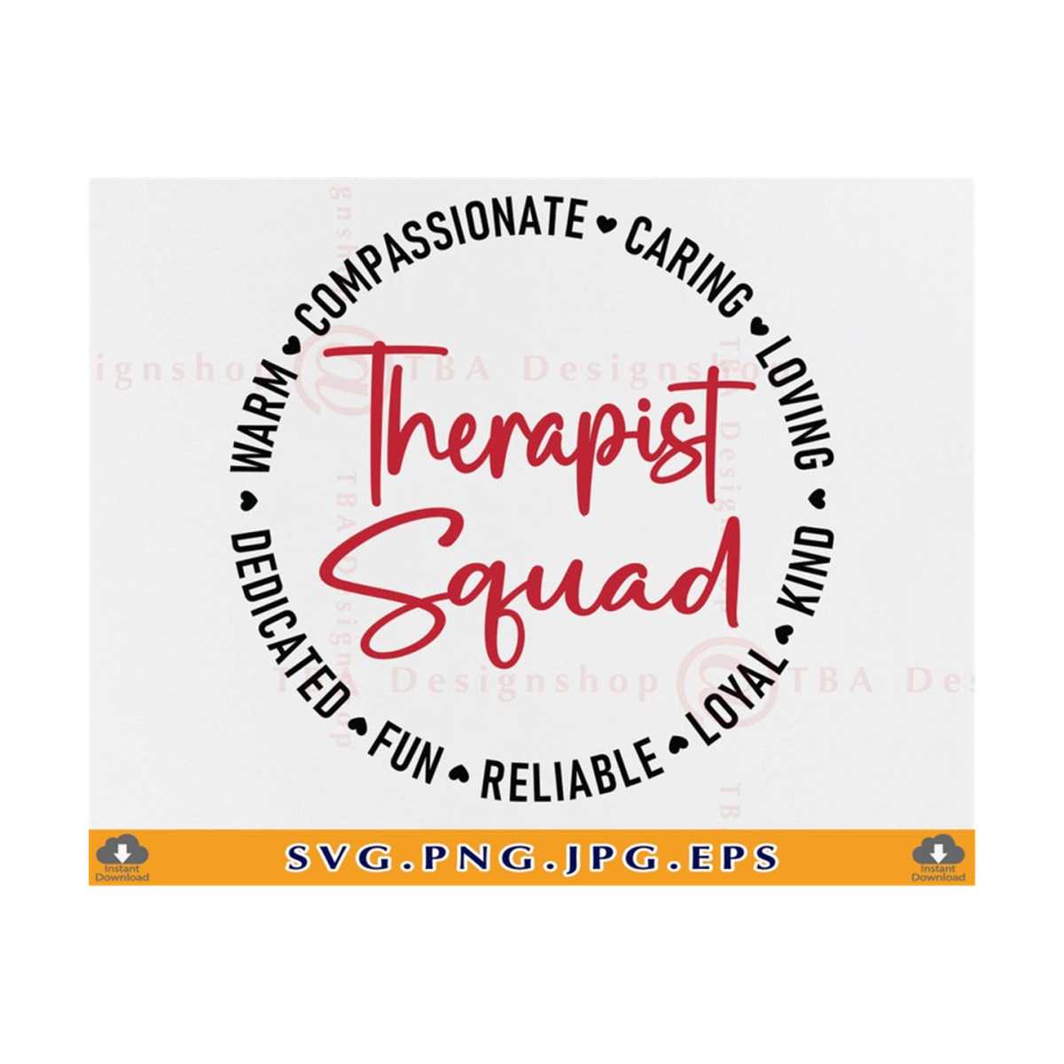 Therapist Squad Svg, Therapist Gift SVG, Therapist Shirt Svg | Inspire ...