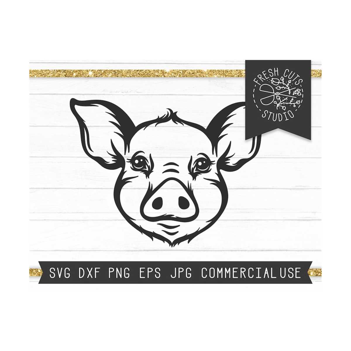 Pig Face SVG, Hog Svg, Pig Svg, Pig Cut File, Piglet Face Sv | Inspire ...