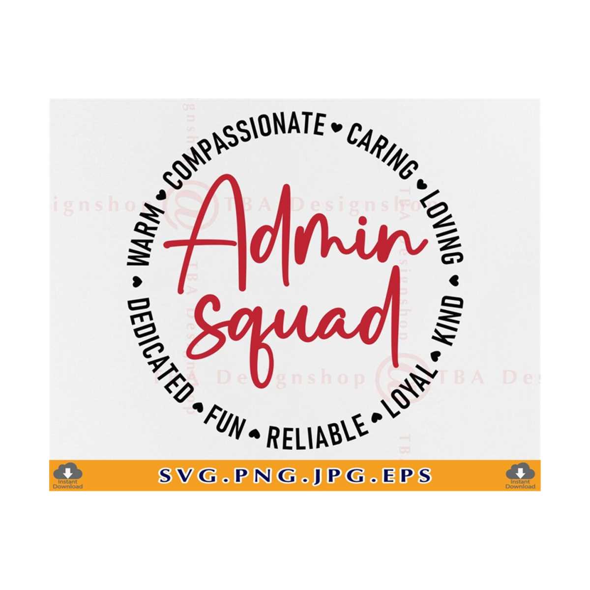 Admin Squad SVG, Office Staff Appreciation Gift Svg, Admin T | Inspire ...