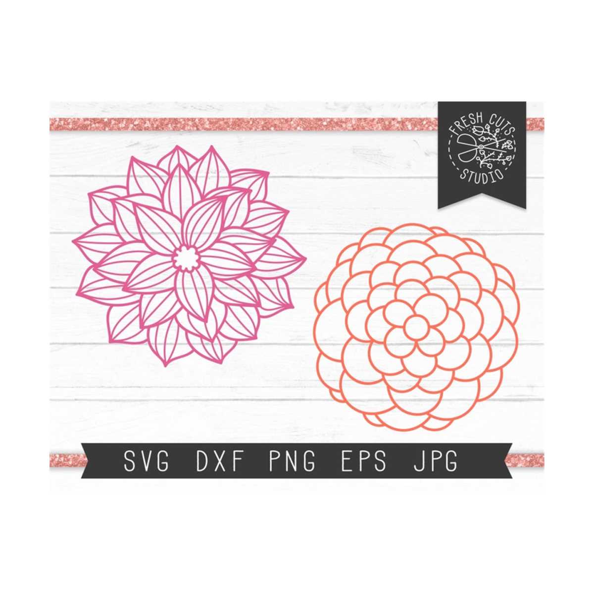 Dahlia Flower SVG Cut File Instant Download Digital Design f | Inspire ...