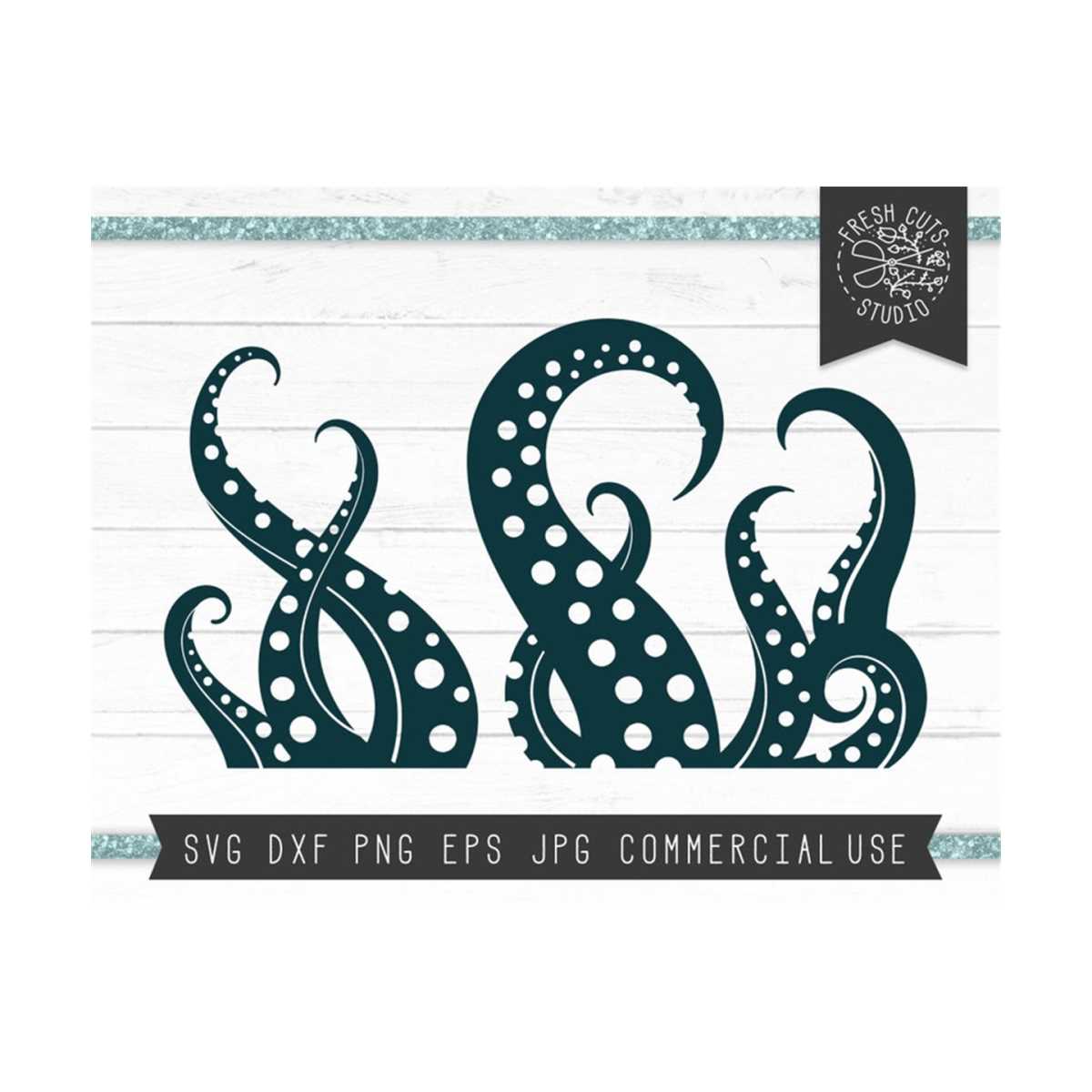 Tentacles SVG Cut File Design for Cricut, Silhouette, Instan | Inspire ...