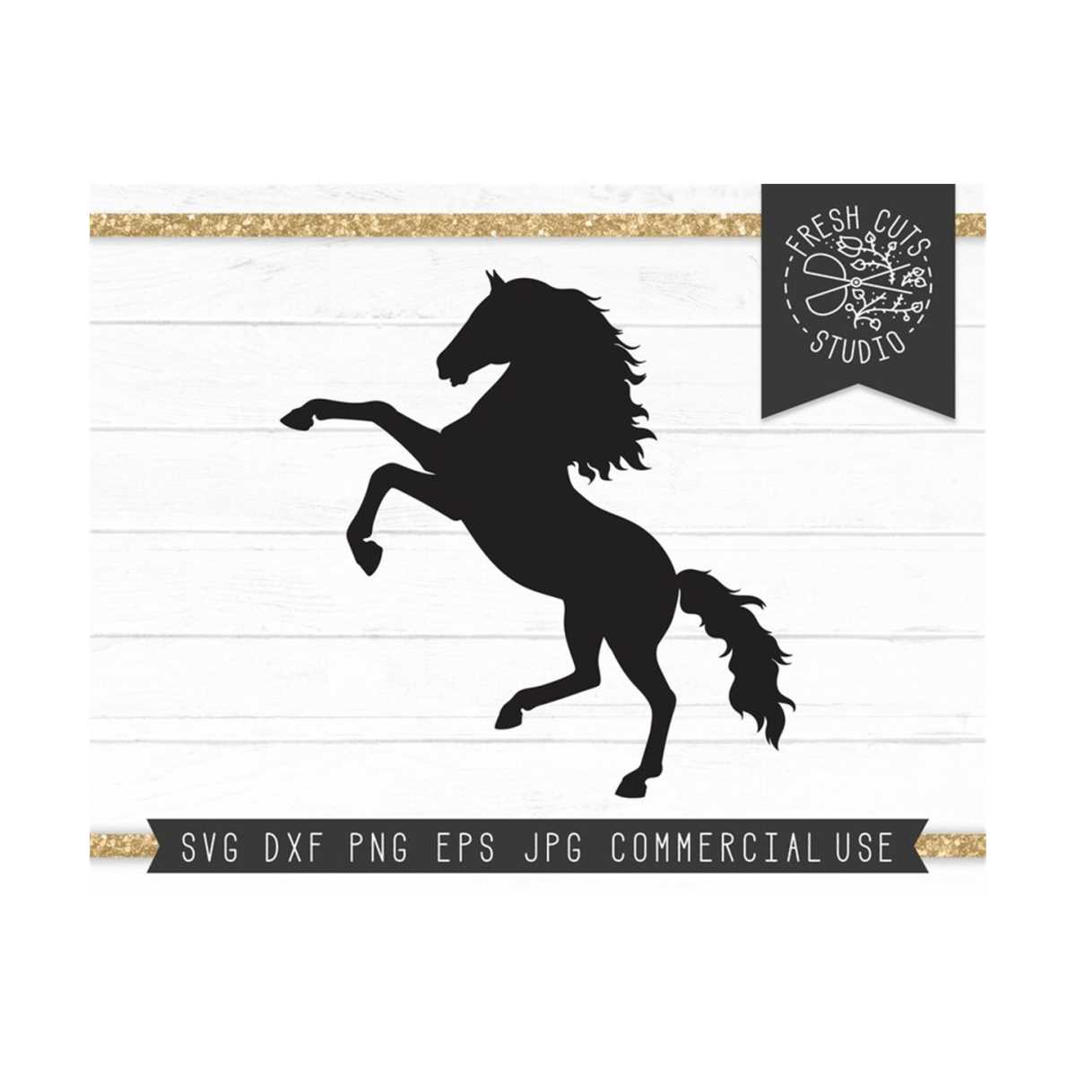 Horse SVG Cut File Design, Instant Download, Horse Silhouett | Inspire ...
