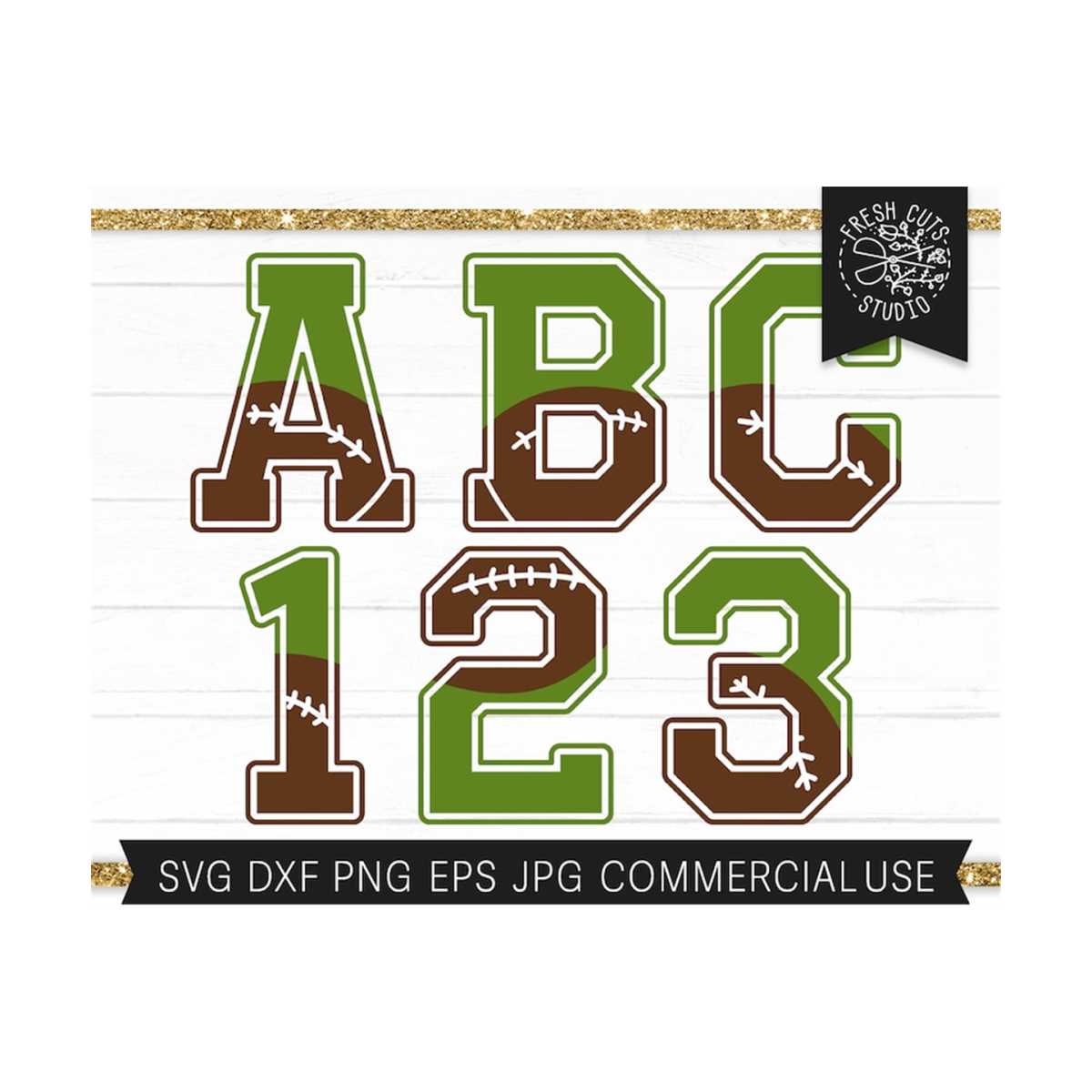 Football Letters SVG Cut File for Cricut, Football Alphabet, | Inspire ...