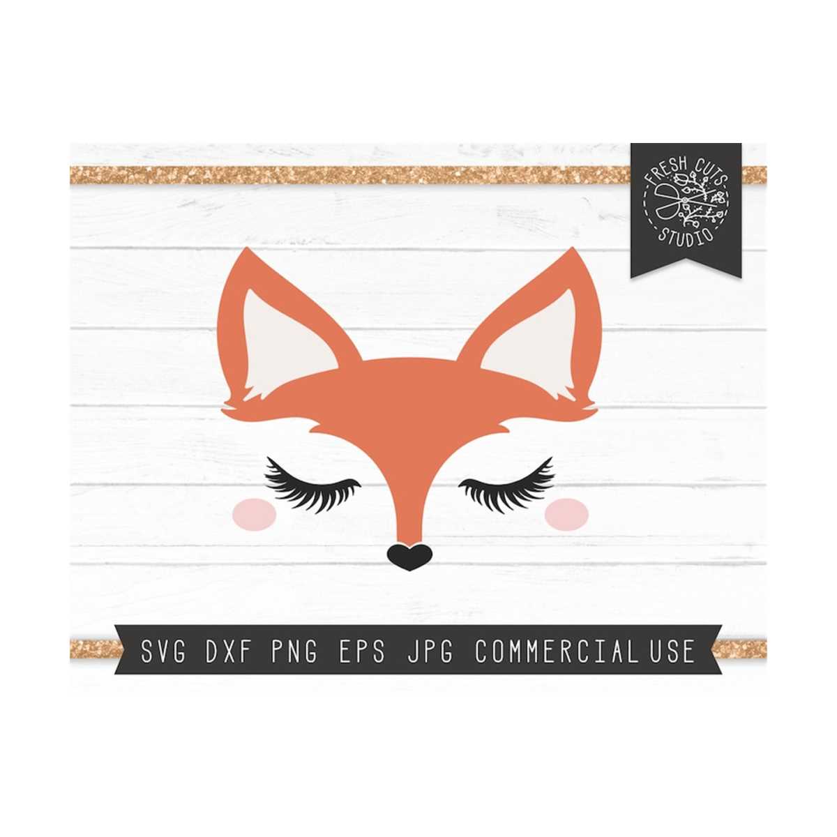 Fox Face SVG Design, Fox Eyelashes Cut File for Cricut, Silh | Inspire ...