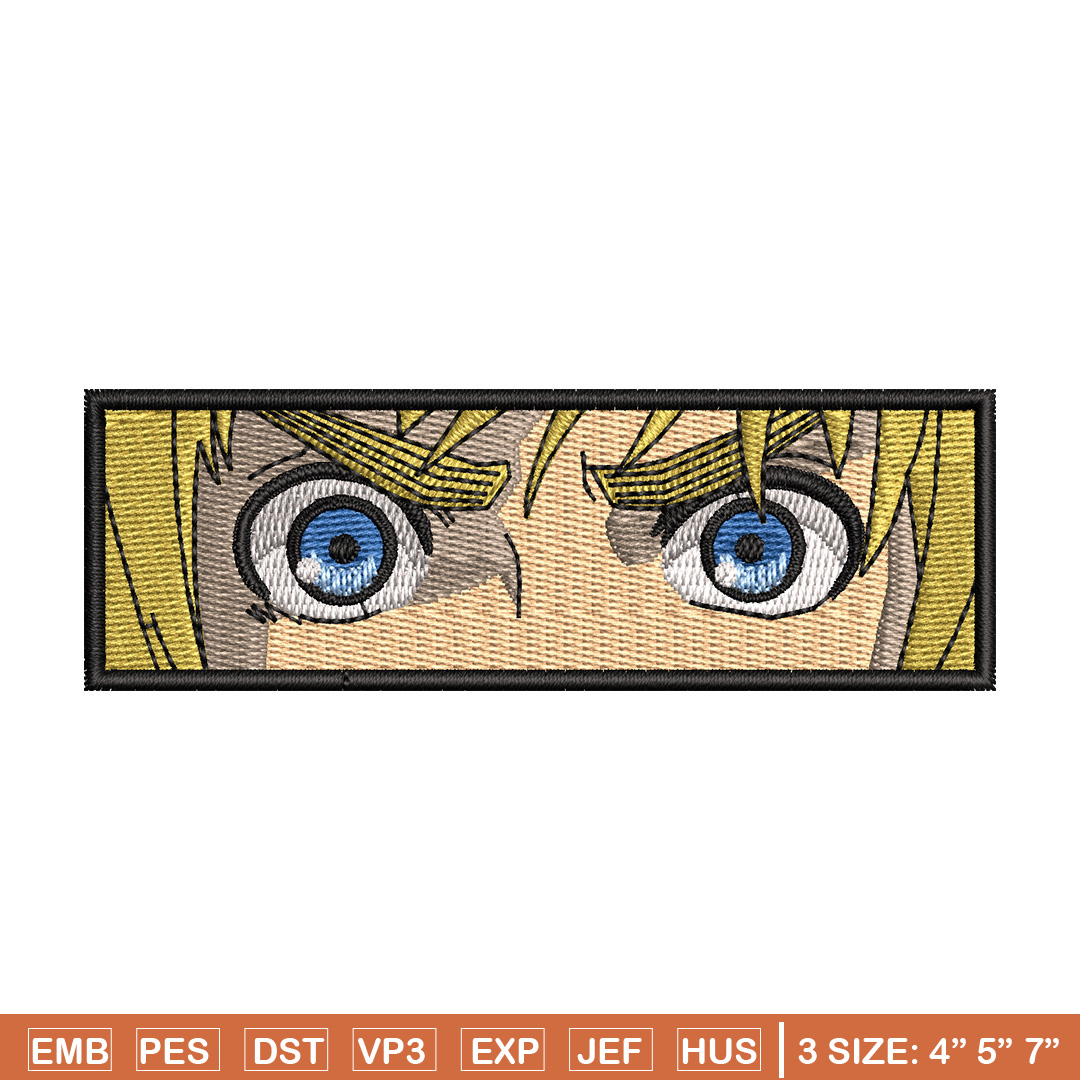 Armin eyes embroidery design, Aot embroidery, Anime design, - Inspire ...