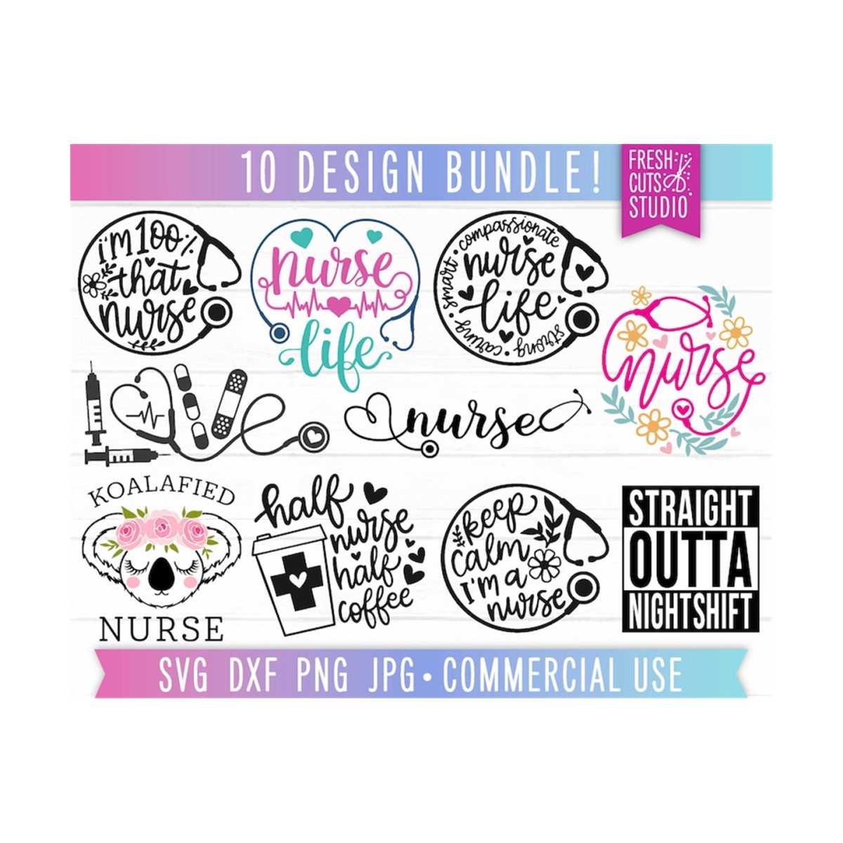 Nurse SVG Bundle, Funny Nurse Cut Files for Cricut, Nurse PN | Inspire ...