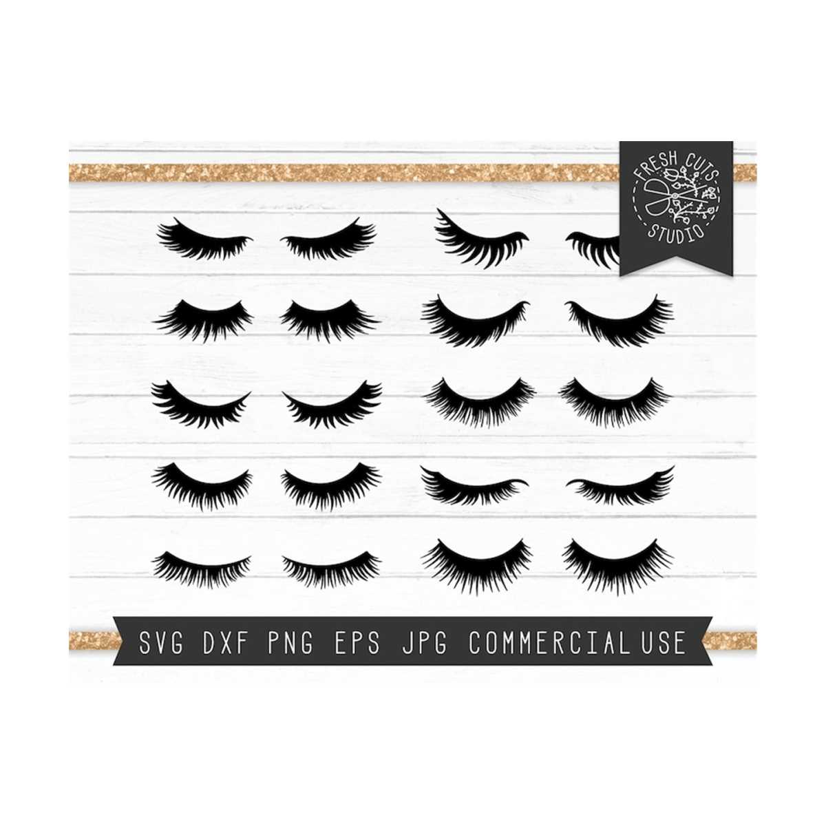 Eyelashes Svg Cut Files for Cricut, Silhouette, Instant Down | Inspire ...