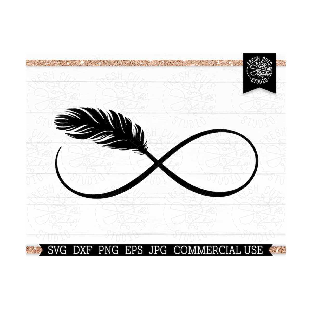 Infinity Feather SVG Cut file for Cricut and Silhouette, png | Inspire ...